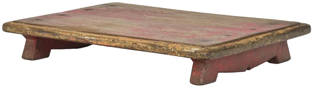 Sanu Babu Čajový stolek z teakového dřeva, 54x38x8cm | BIANO