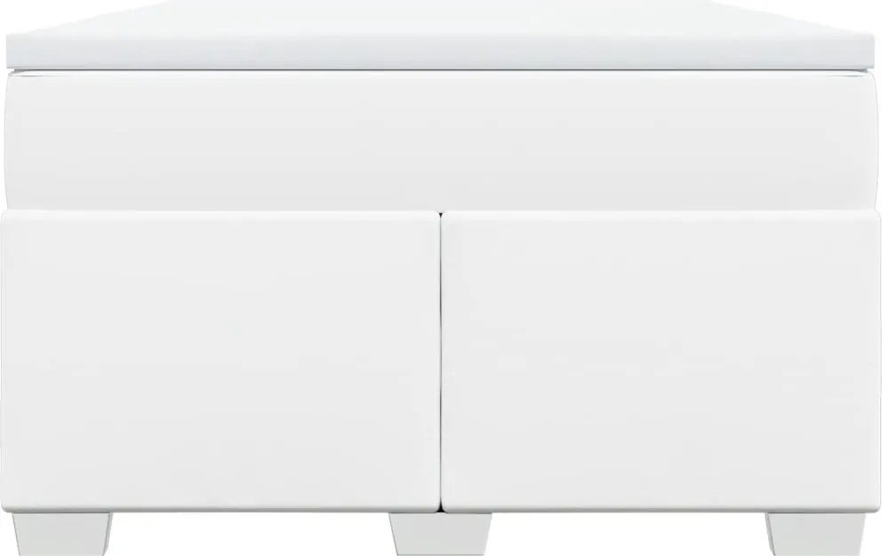 Box spring postel s matrací bílá 120x200 cm umělá kůže 3285206