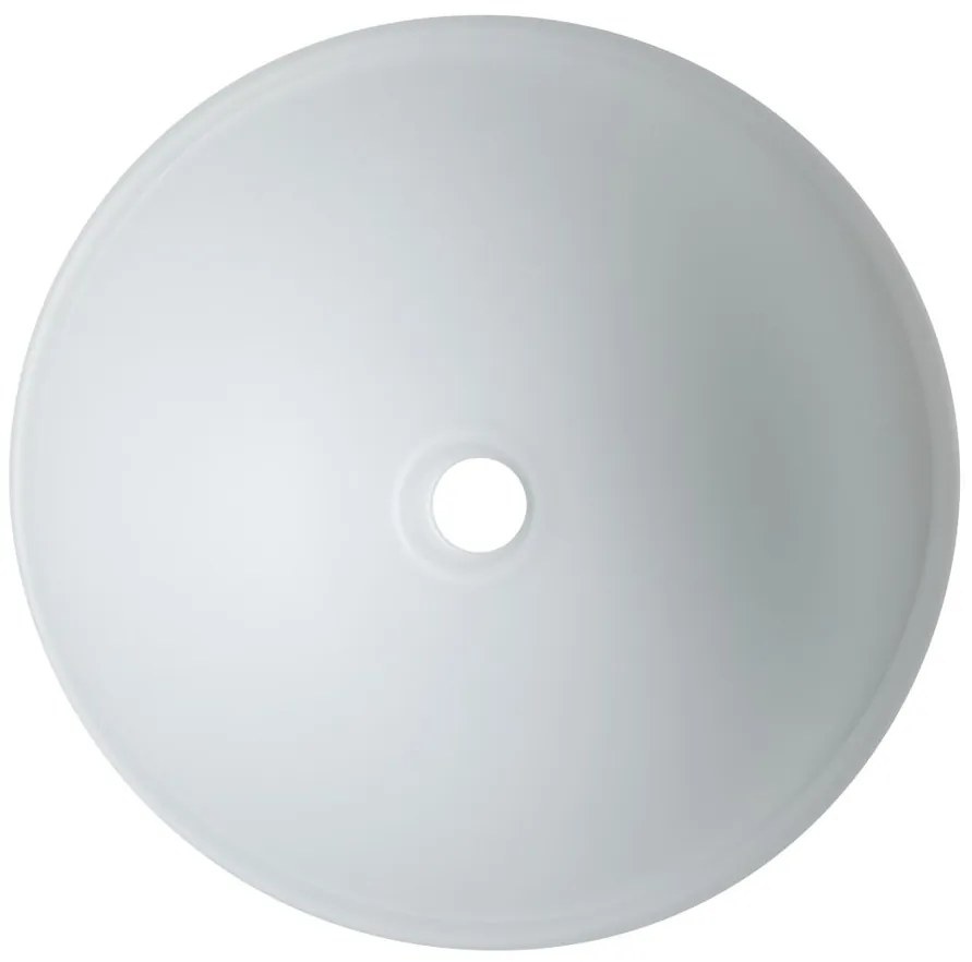 Sapho TELICA skleněné umyvadlo, průměr 42 cm, bílá mat TY181W