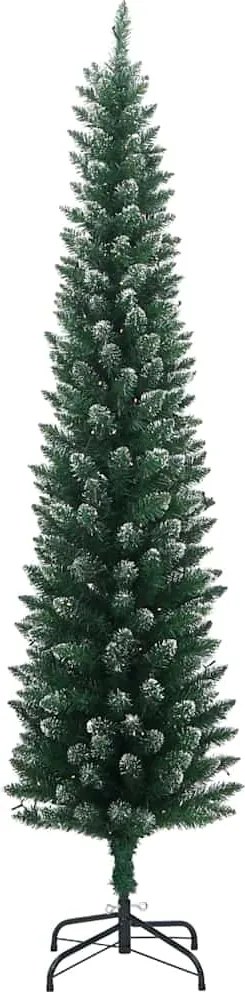 Umělý úzký vánoční stromek s 300 LED 210 cm 3315761