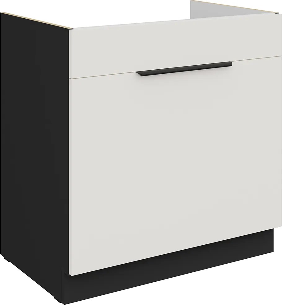 ARIA wb | dolní skříňka 80 ZL 1S dřezová | 80 cm | PREMIUM BOX | černá/bílá