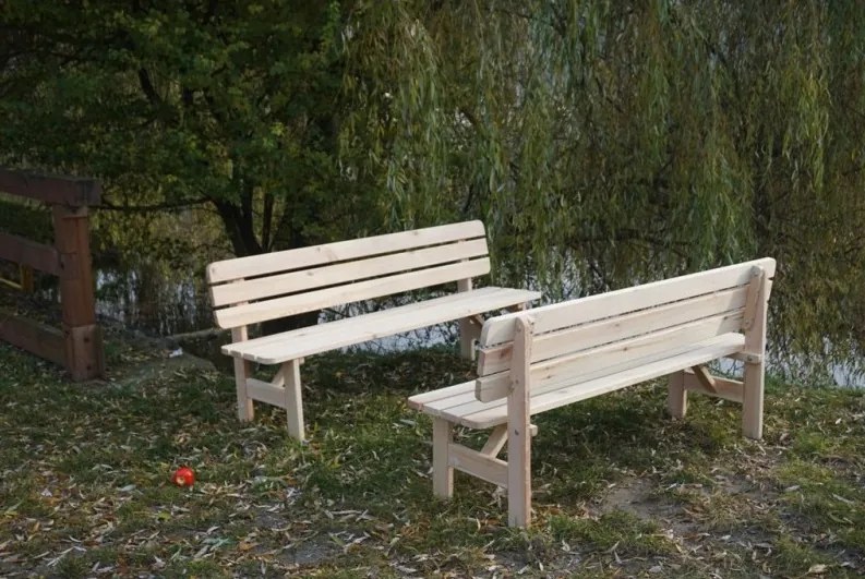 VIKING zahradní lavice dřevěná z masivní borovice 200 x 51 x 80 cm