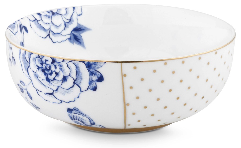 Pip Studio Royal White miska ∅12,5cm, bílo-modrá (miska z tenkostěnného porcelánu)