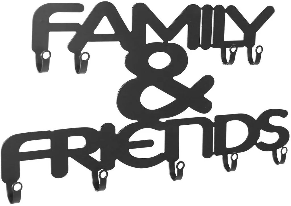 Miadomodo 75109 Nástěnný věšák s devíti háčky, Family & Friends