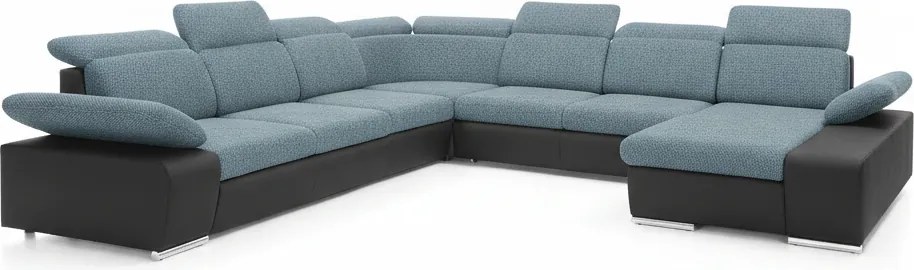 PCo Rohová sedací souprava ODYSEA IV do U, 355 cm Barva látky: Krémově hnědá (Vardo 35), Roh pohovky: Levý roh