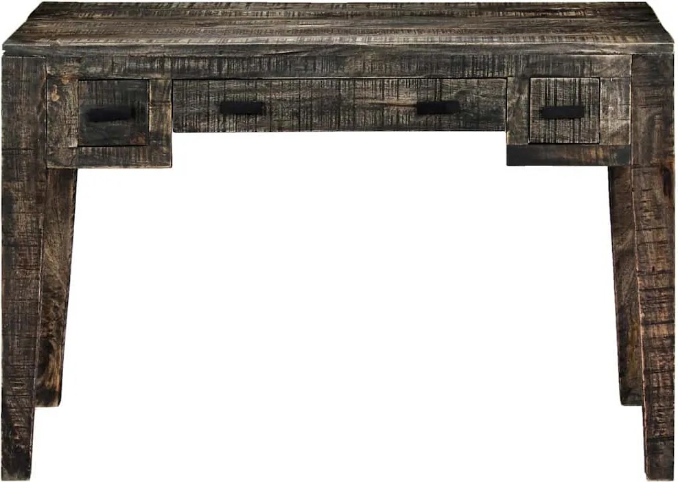 Psací stůl černý 110 x 50 x 75 cm masivní mangovníkové dřevo 247913