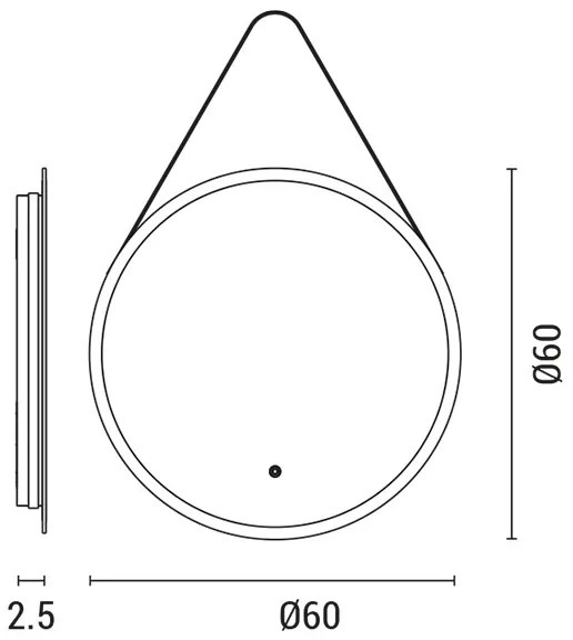 LED Stmívatelné koupelnové vyhřívané podsvícené zrcadlo LED/20W/230V 4000K IP44