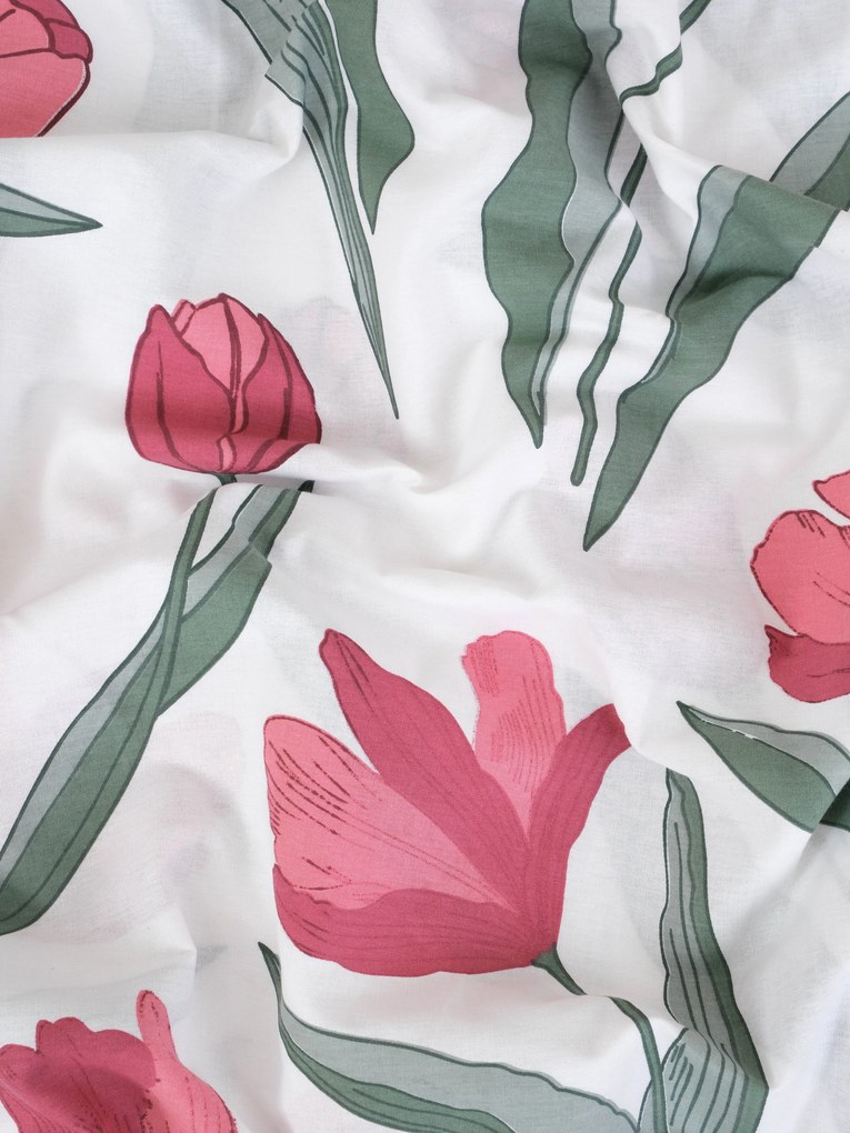 MK Lůžkoviny Bavlněný povlak na polštář Renforcé 40 x 60 cm - Tulipány