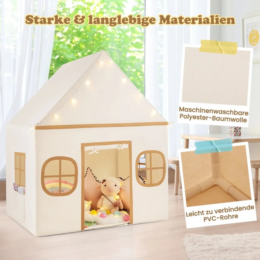 Costway Dětský vnitřní dětský stan Playhouse s hvězdicovými světly