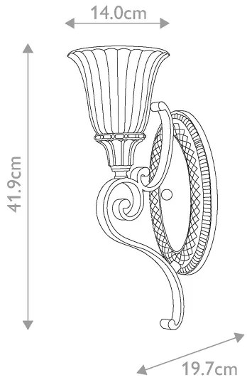 Feiss FE-KELHAM-HALL1 - Nástěnné svítidlo KELHAM HALL 1xE27/60W/230V