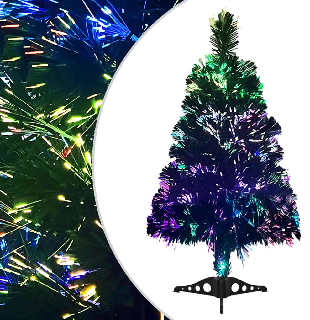 246402 vidaXL Umělý vánoční stromek s optickým vláknem 64 cm zelený