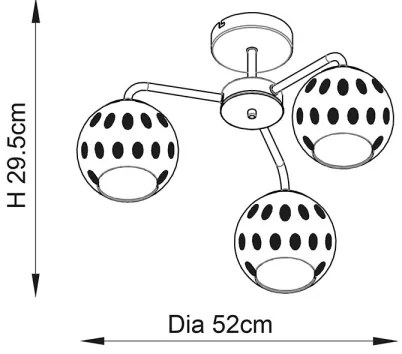 Endon 91968 - Přisazený lustr DIMPLE 3xE14/25W/230V zlatá/kouřová béžová