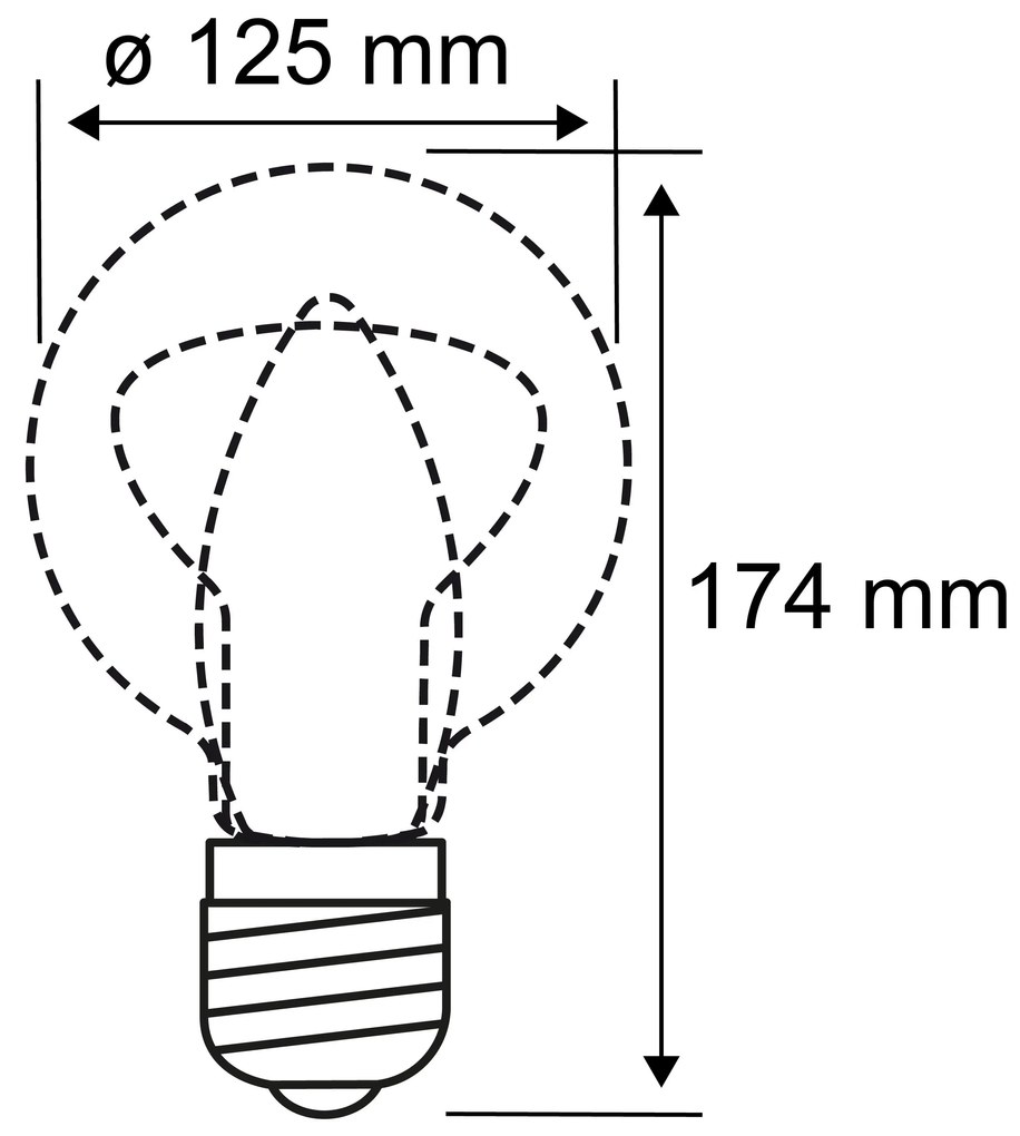 Paulmann 28678 LED žárovka se zlatým vrchlíkem, 6,5W LED 2700K E27 stmívatelná, výška 17,4cm