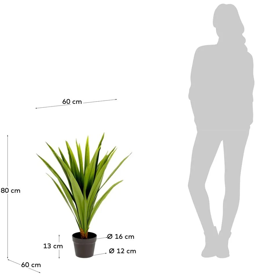 Umělá rostlina (výška 80 cm) Yucca – Kave Home