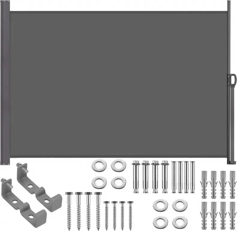 Boční výsuvná markýza 250x160 cm SPRINGOS AW0001 antracitová