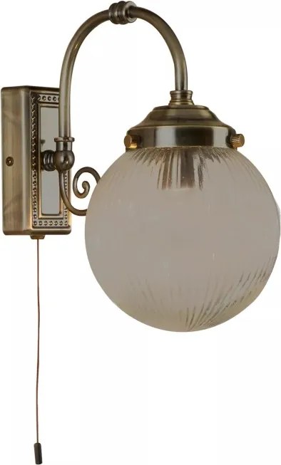 Searchlight 3259AB Nástěnné koupelnové svítidlo BELVUE PATINA s vypínačem