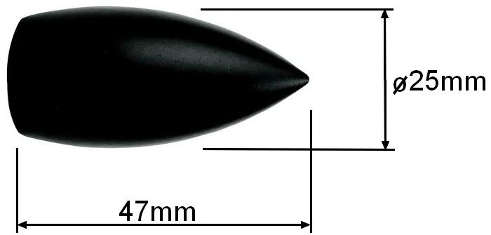 GARNÝŽE-HEBR Garnýž Špice černá jednoduchá 400 cm