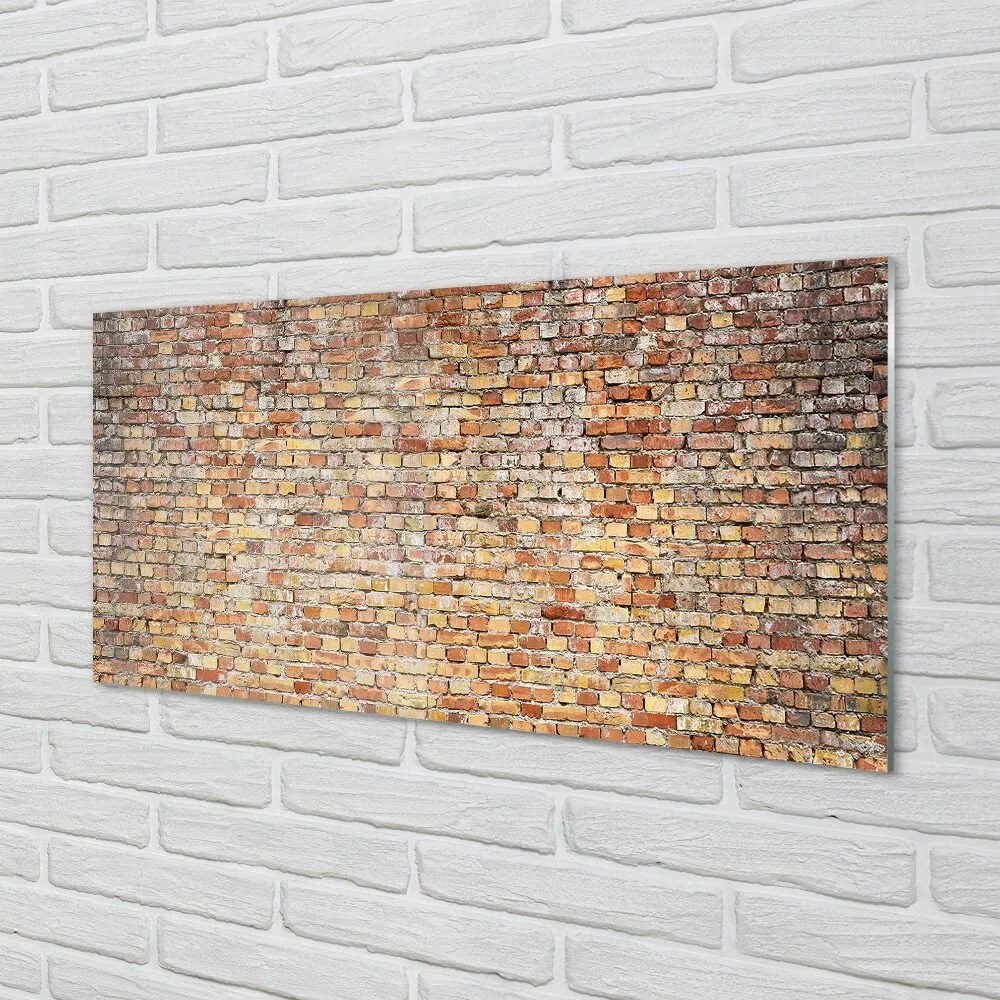 Obraz na skle Cihlová zeď kamenná 100x50 cm