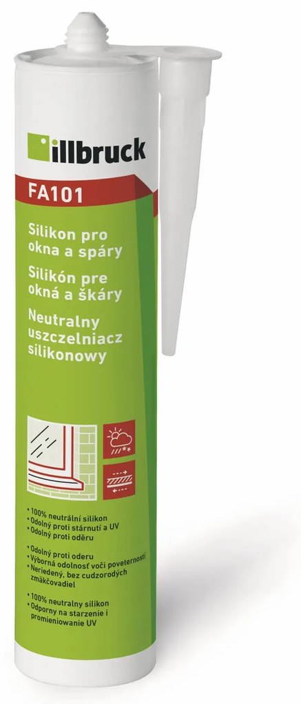 Illbruck silikon Alkoxy FA101 pro okna a spáry 310 ml Barva: Transparentní