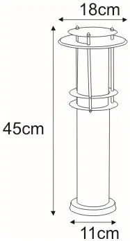 Stojící zahradní lampa K-LP238-450 z řady TARES