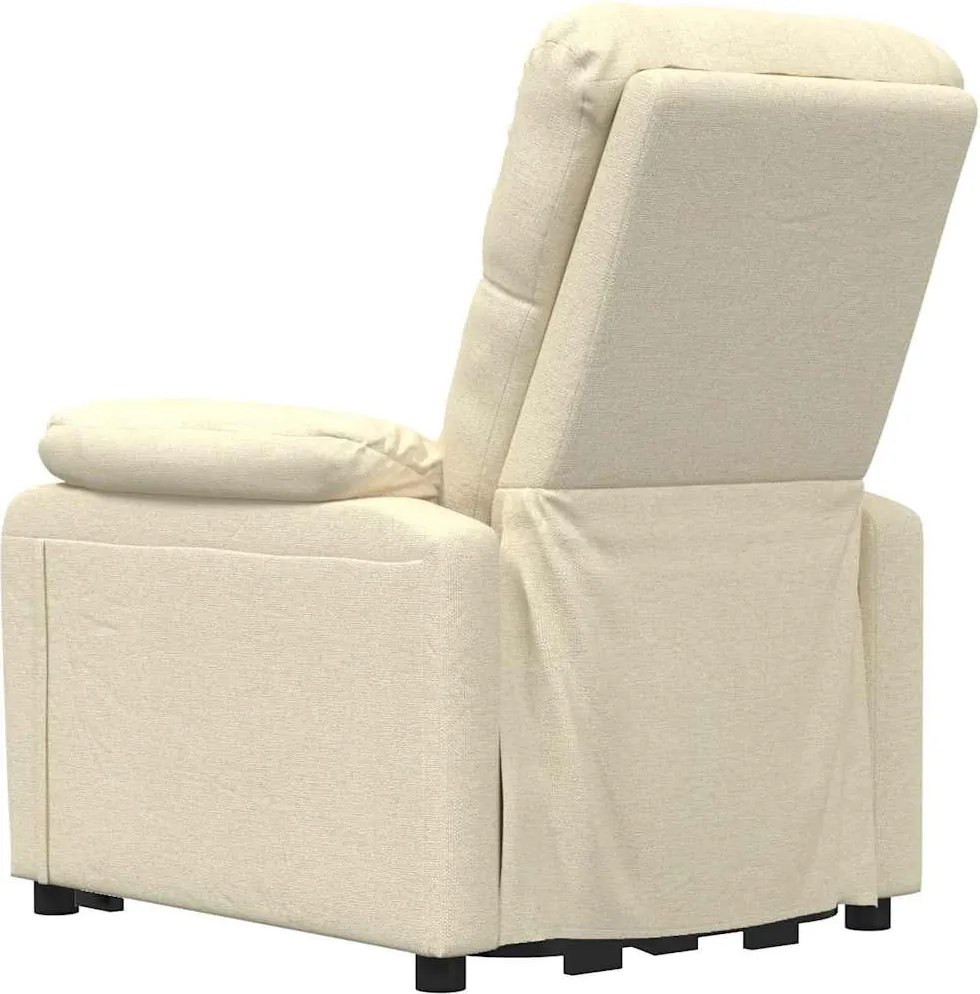 Elektrické polohovací křeslo krémové textil 3073811