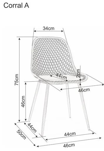 Černá plastová židle CORRAL A