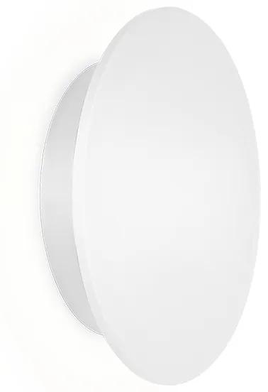Designové nástěnné svítidlo Miles Round  Designové nástěnné svítidlo Miles Round Dekor: Hliník - bílá, Průměr: 190 mm, Teplota chromatičnosti: 3000…
