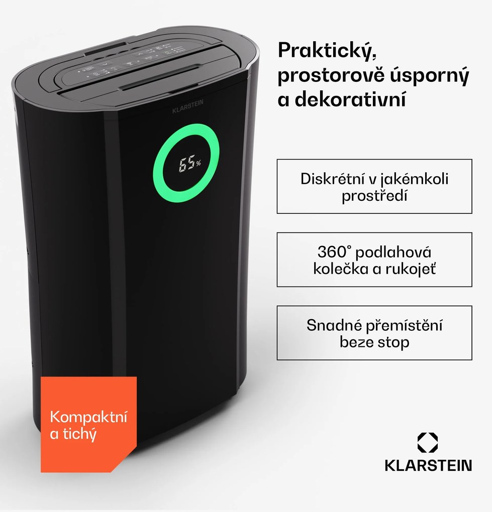 Klarstein DryFy Pro Connect 20 Smart, odvlhčovač, WiFi, komprese, 20 l/d, 35-50 m²