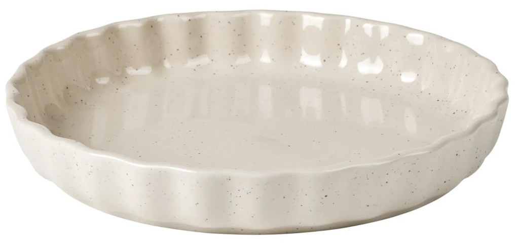 Broste Kulatá zapékací mísa Vig 29 cm, béžová barva, keramika