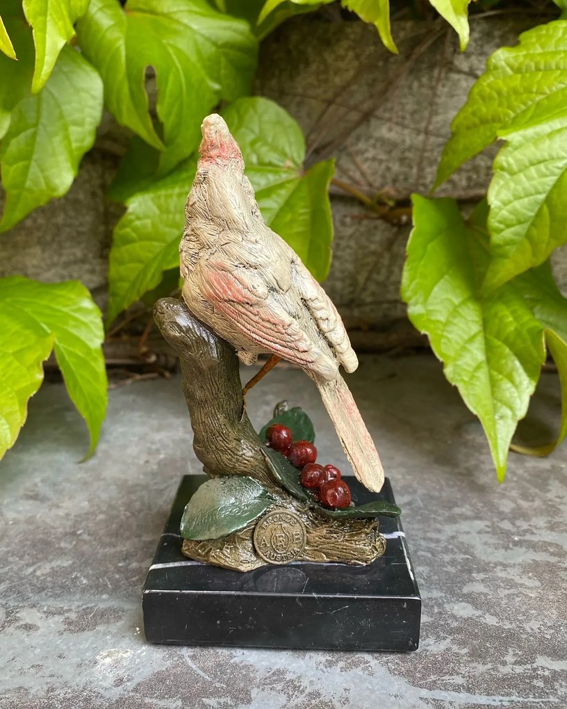Soška bronzová socha Pták s jeřábem