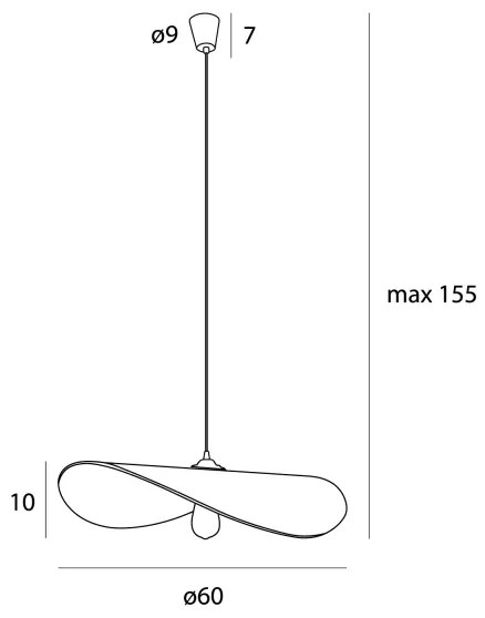 MAXLIGHT P0585 - Lustr na lanku PAN 1xE27/15W/230V pr. 60 cm krémová