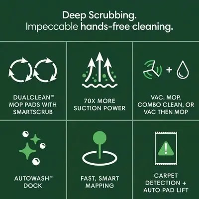 iRobot Roomba Plus 405 Combo + AutoWash dock bílá / Robotický vysavač