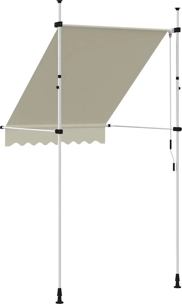 Ručně zatahovací markýza 150 cm krémová 143693