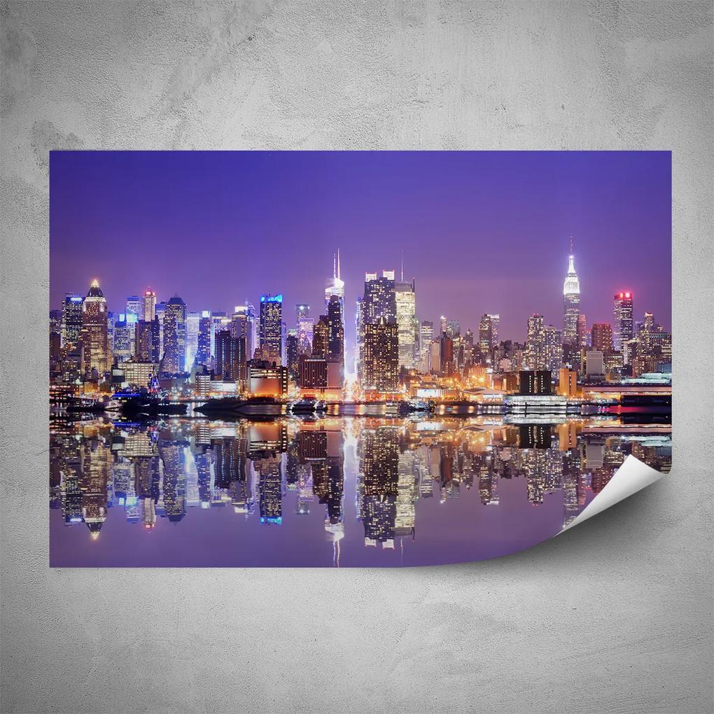 Plakát - Noční Manhattan (60x40 cm) - PopyDesign