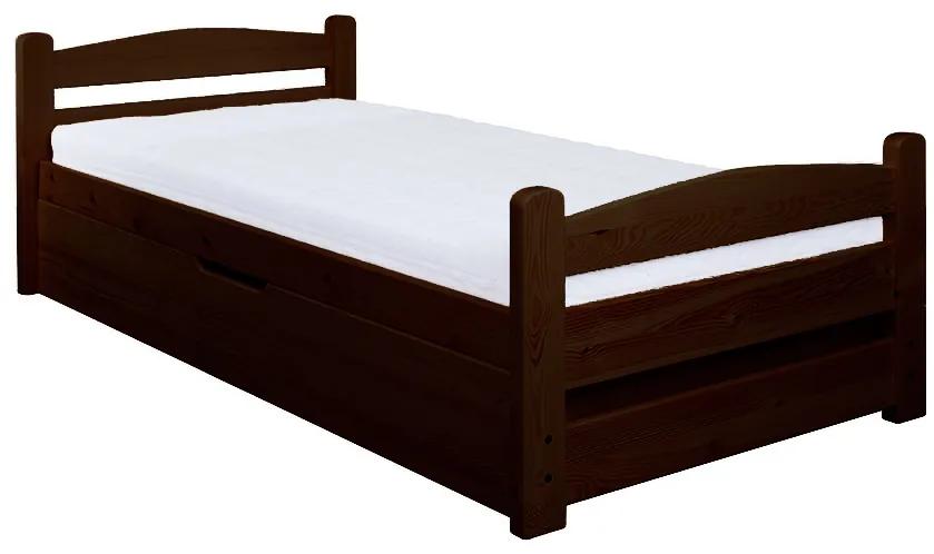 Drewmax dřevěná postel LK144 90x200 ořech