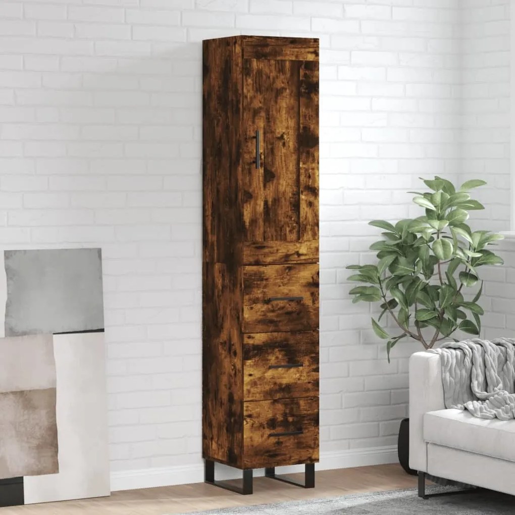 vidaXL Skříň highboard 34,5 x 34 x 180 cm kompozitní dřevo [3200222] Barva: Bílá