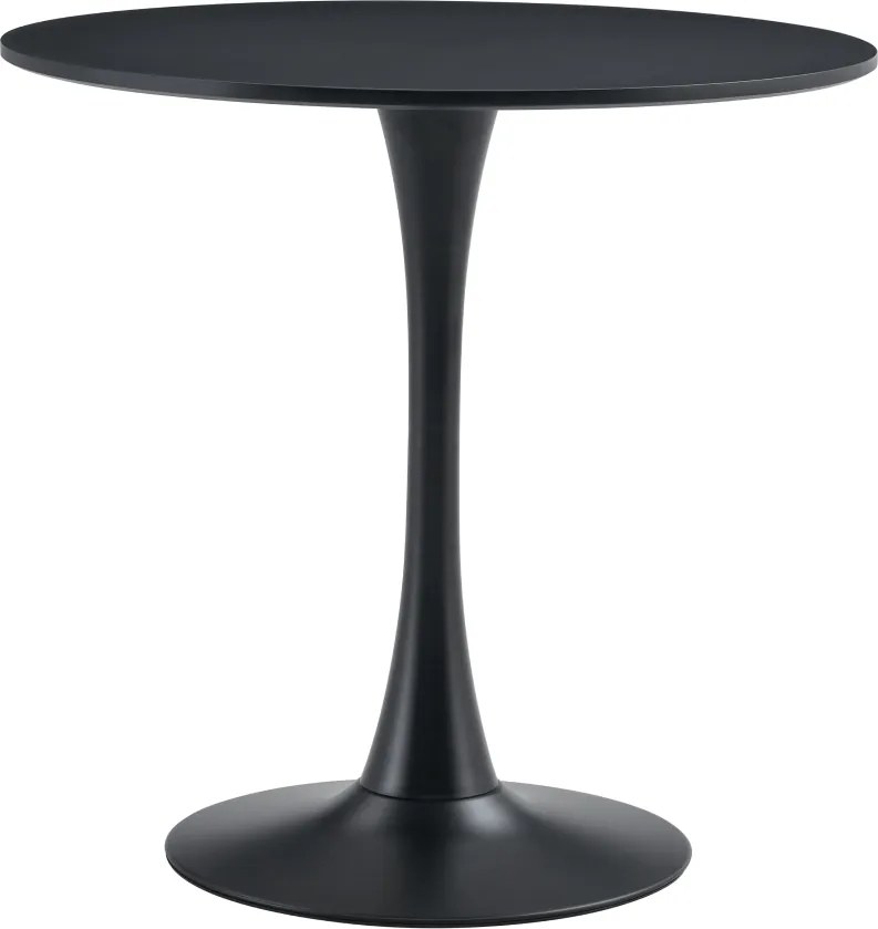Jídelní stůl, černá, průměr 80cm, REVENTON NEW