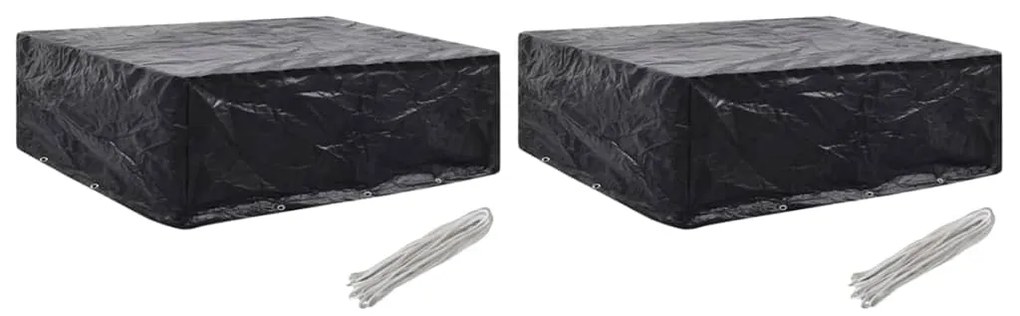 Plachty na zahradní nábytek 2 ks 8 oček 250 x 210 x 90 cm 279132