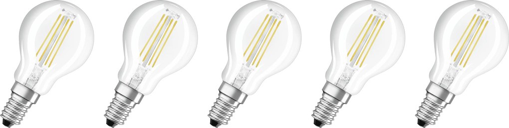 Osram LED žárovka »Base Classic«, 5 kusů (Clp40, E14, 470lm, 2700 K, transparentní)