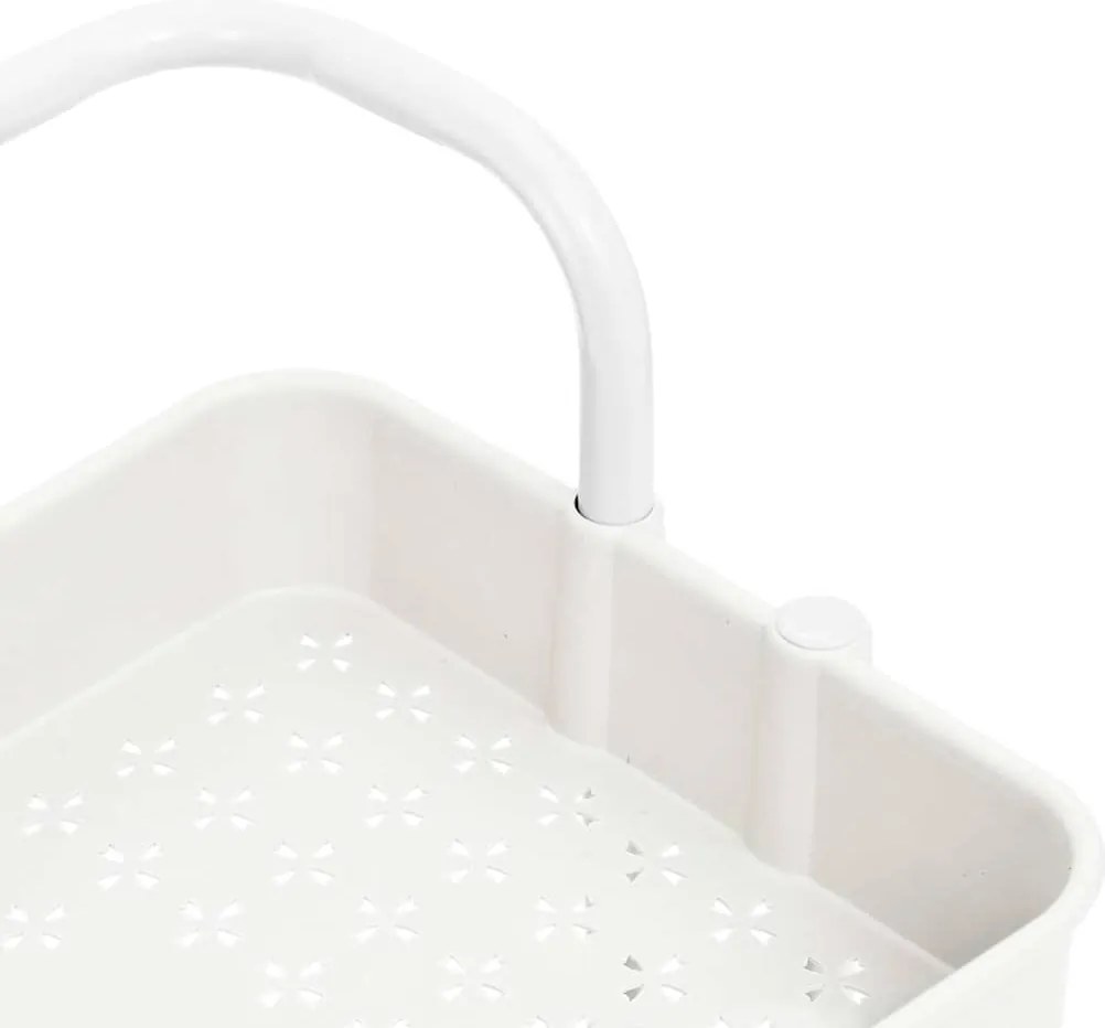 Kuchyňský vozík se 3 patry bílý 42 x 35 x 85 cm železo a ABS 336336