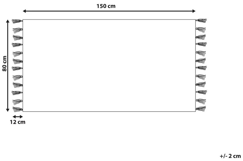 Bavlněný koberec 80 x 150 cm barevný ESKISEHIR Beliani