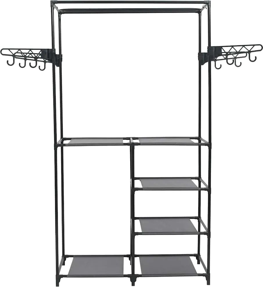 Stojan na oblečení ocel a netkaná textilie 87x44x158 cm černý 245744