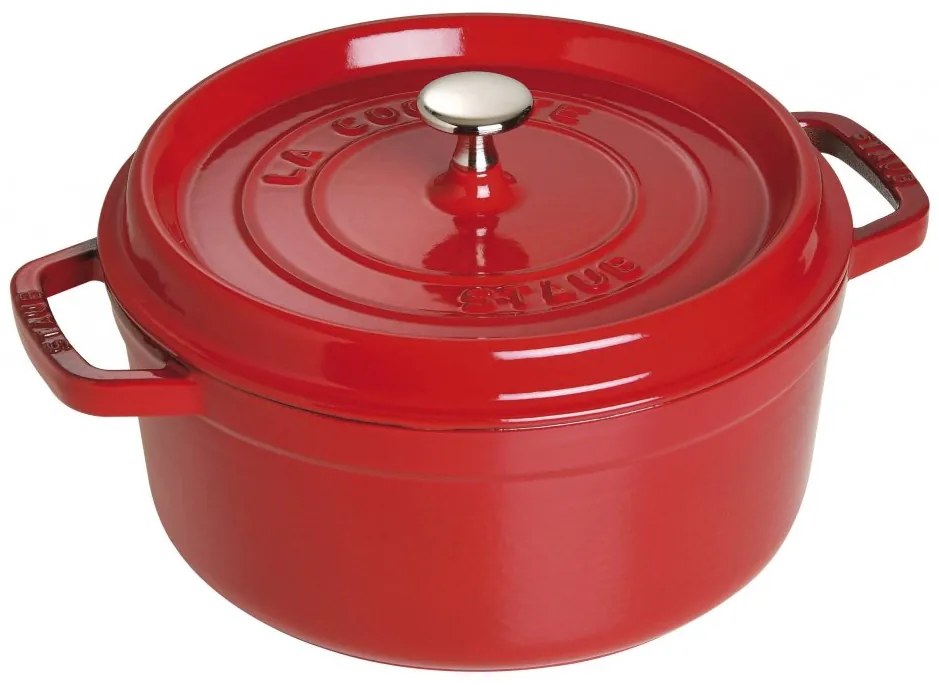 Staub Litinový hrnec s poklicí Cocottes višňová 26 cm 5,2 l