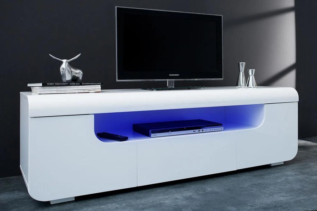 Designový TV stolek Luminous 150 cm / bílá