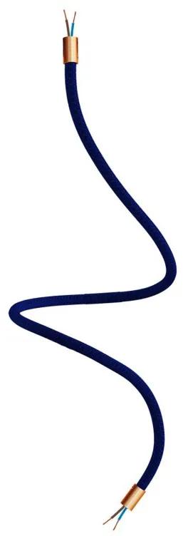 creative cables Creative flex - ohebná trubice potažena tmavě modrou textilií RM20 Délka: 60 cm, Barva komponentu: Matná bílá
