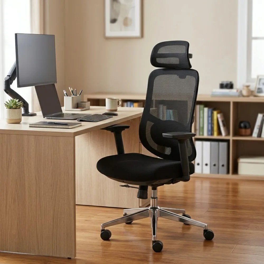 Kancelářská ergonomická židle Neoseat ALLY — černá, nosnost 150 kg