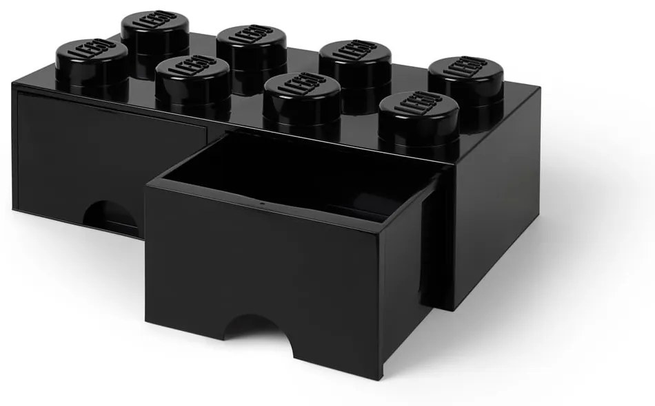 Černý úložný box se dvěma šuplíky LEGO®