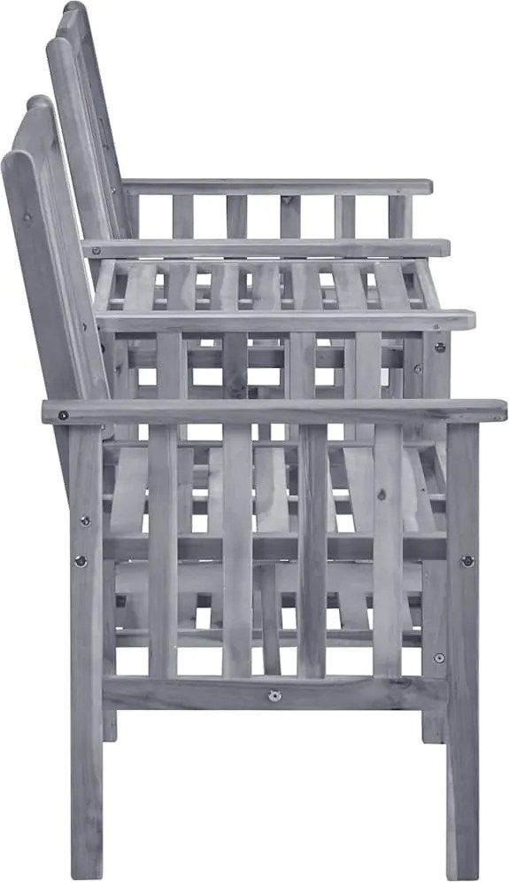 Zahradní židle s čajovým stolkem 159x61x92 cm masivní akácie 311884