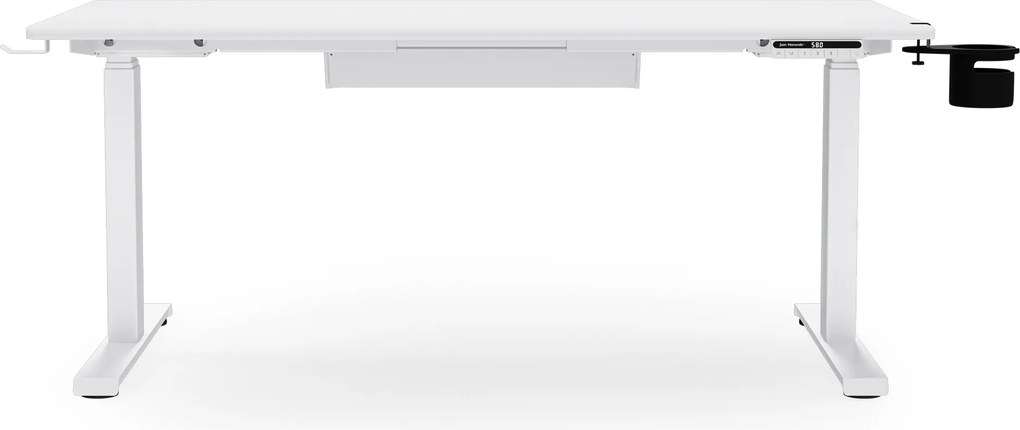 Elektrický stůl s nastavitelnou výškou ergonomický bílý,1400x700 mm: ARIA