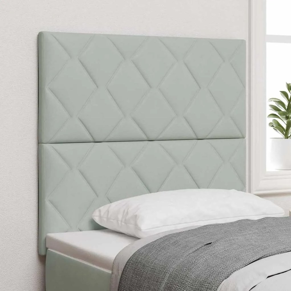 Čelo postele Světle šedá 100 cm samet 3337906